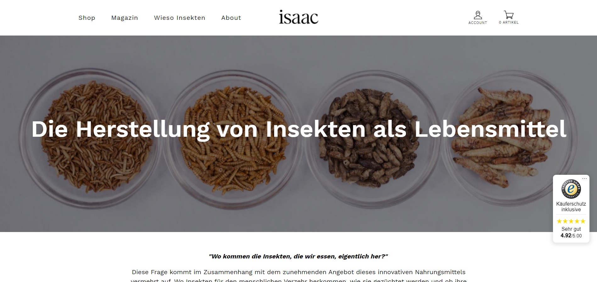 Nach Insekten-Protein-Pulver: Isaac Nutrition launcht Insektenriegel ...